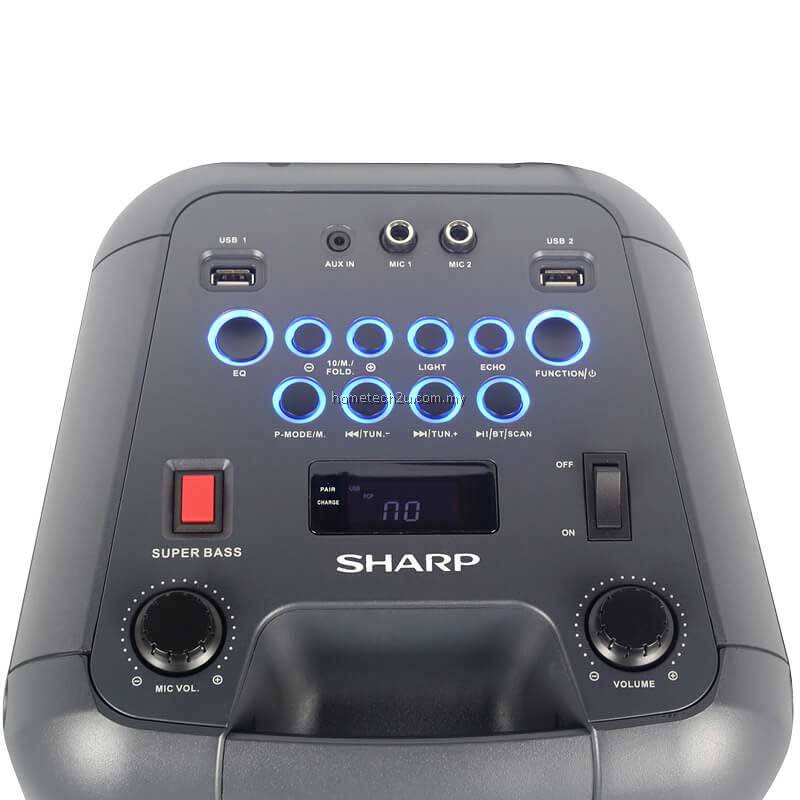 Sharp PS-920 150W High Power Portable Party Speaker with Built-in ...